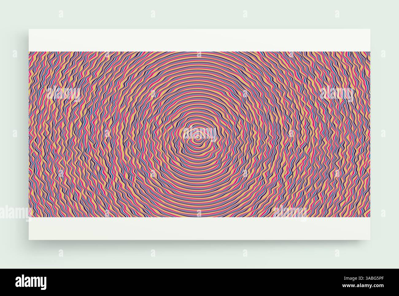 Abstract circular striped background. Pattern with optical illusion. 3D ...