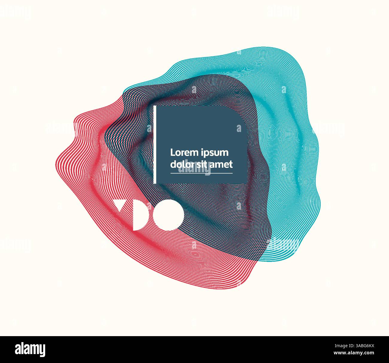 Abstract striped element with optical illusion. Vector illustration ...