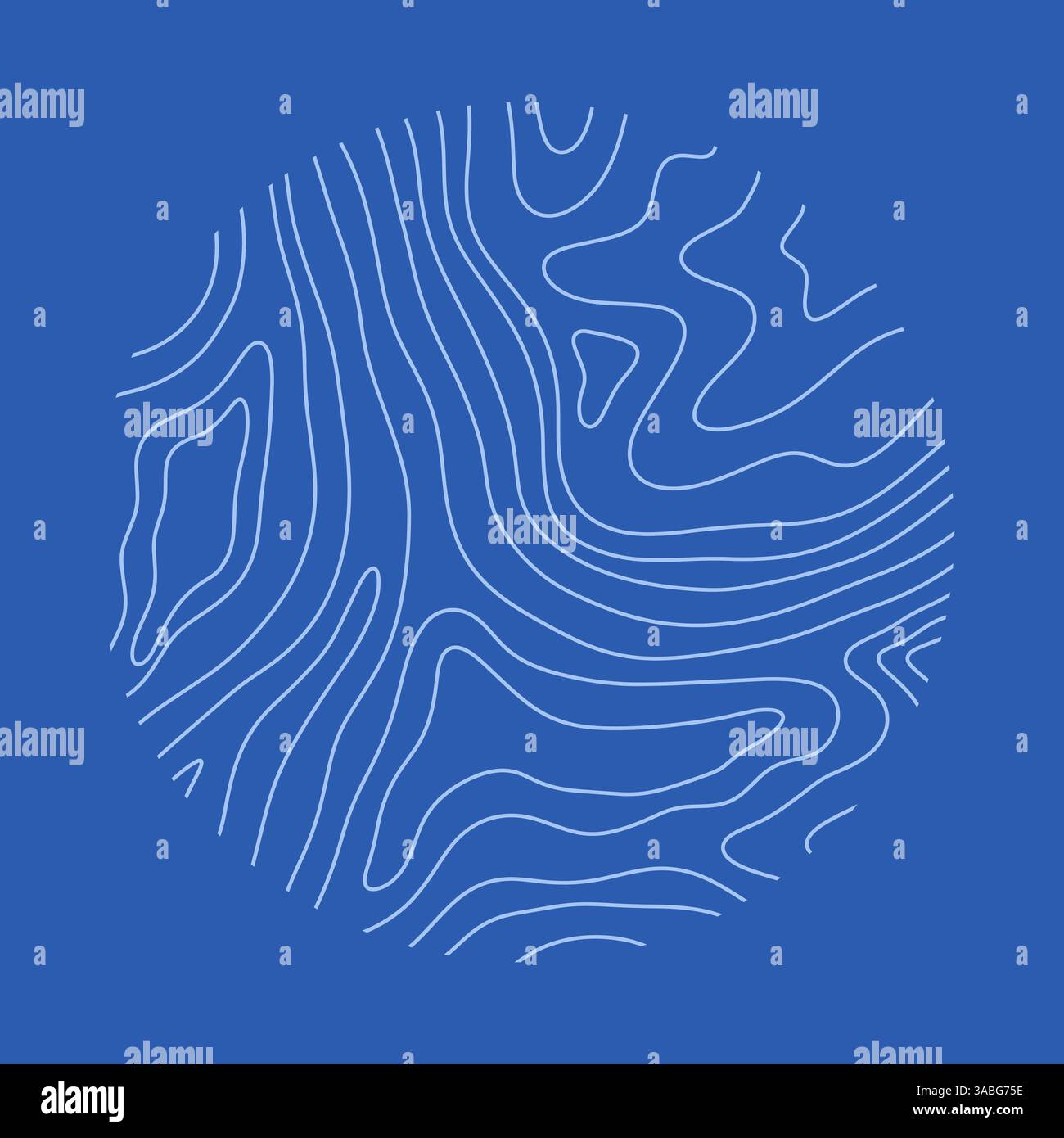 Round topography shapes abstract circle wavy lines Stock Vector Image ...