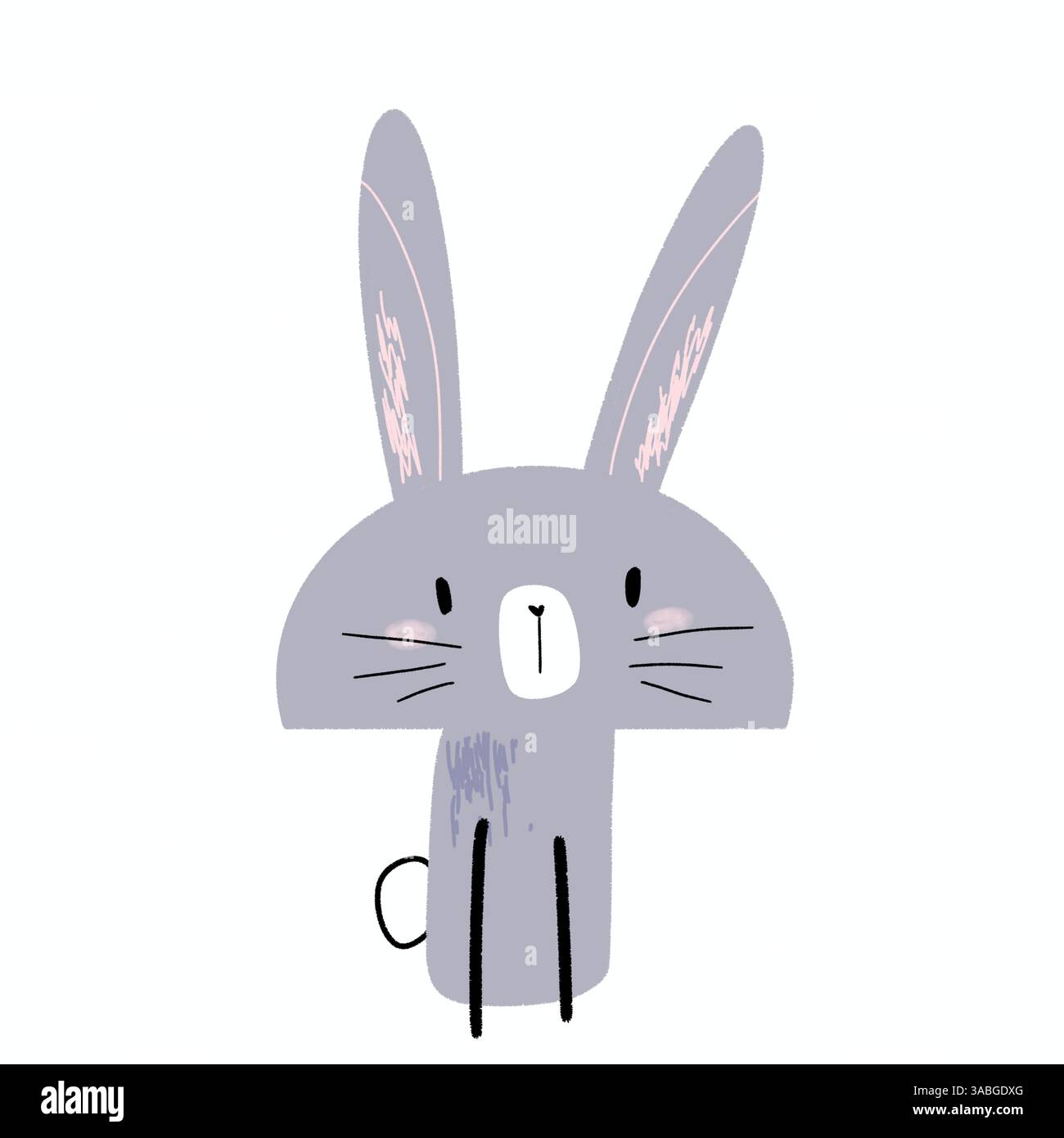 Cute Rabbit drawing for prints. bunny for element greeting cards easter ...