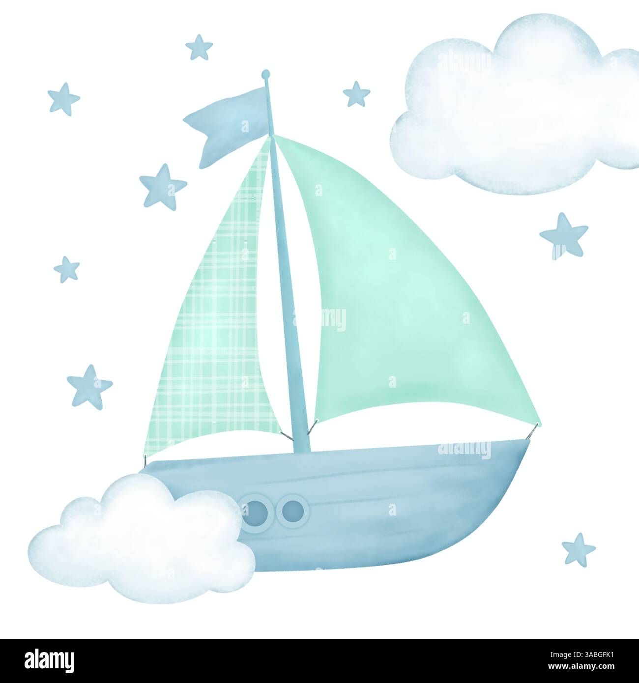 yacht icon isolated on white background. Sail Boat cartoon drawing for ...