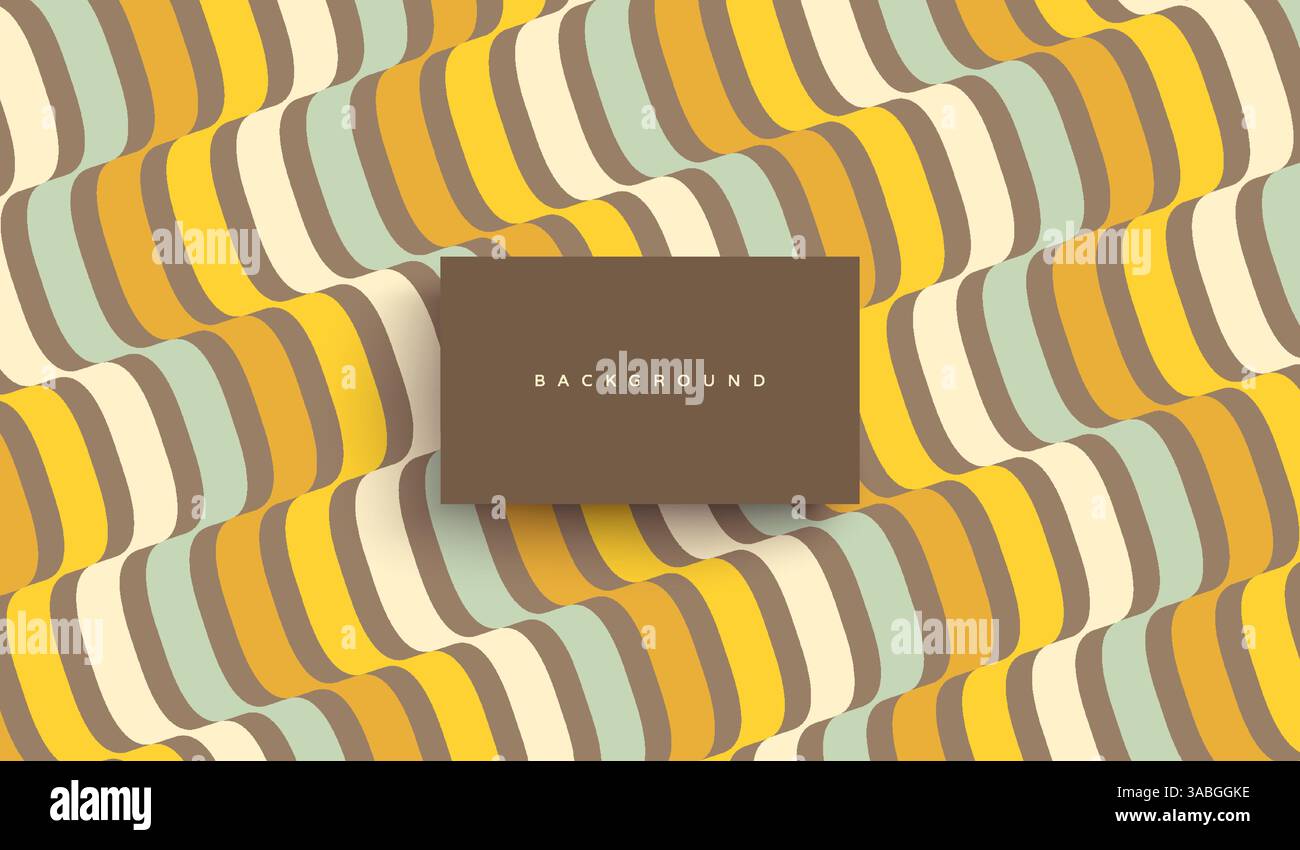 Abstract dynamic template with wavy curved ribbons. Modern cover design ...