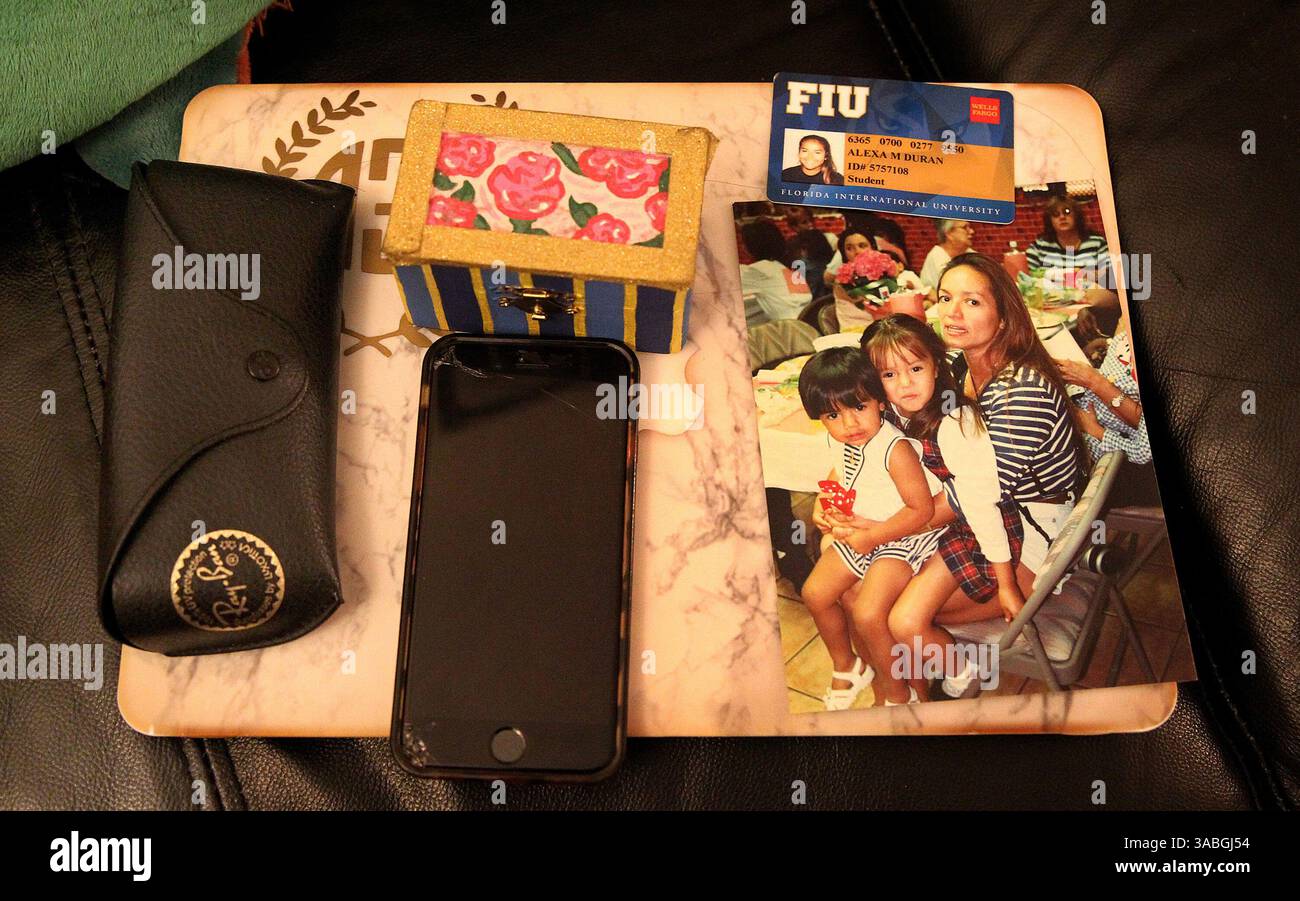 May 18, 2018 - Miami, FL, USA - These are some of the belongings of FIU ...