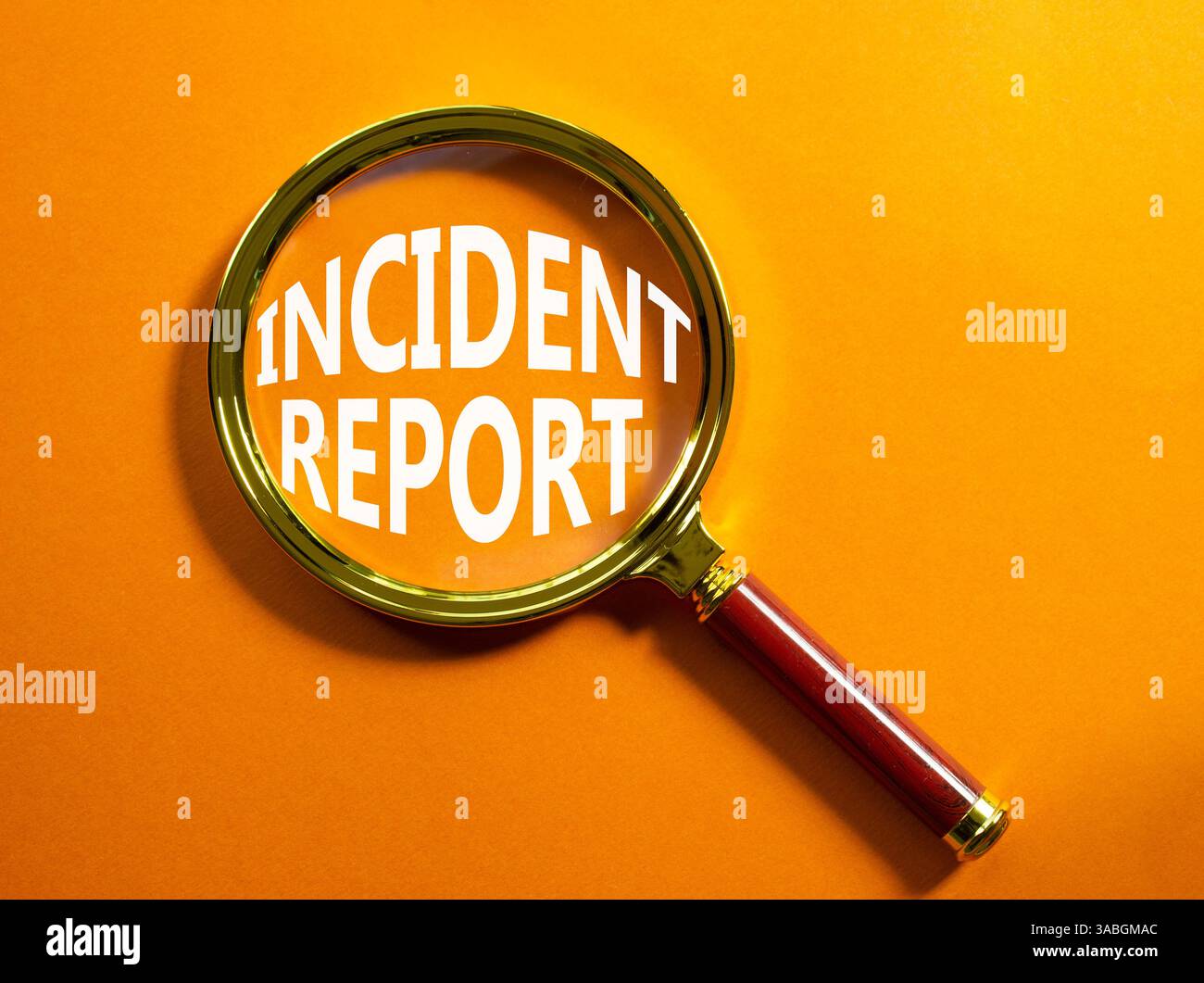 Incident Report symbol. Concept word Incident Report on magnifying ...