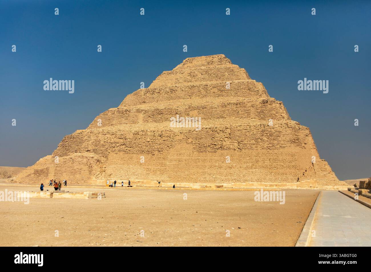 Cairo, Egypt; January 20, 2024: Explore Zoser's Grand Step Pyramid in ...