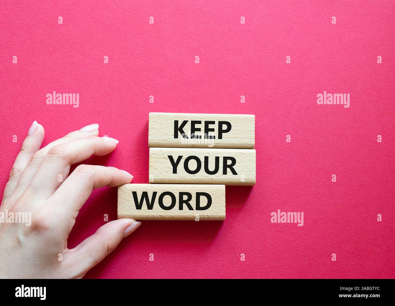 Keep your word symbol. Wooden blocks with words Keep your word ...
