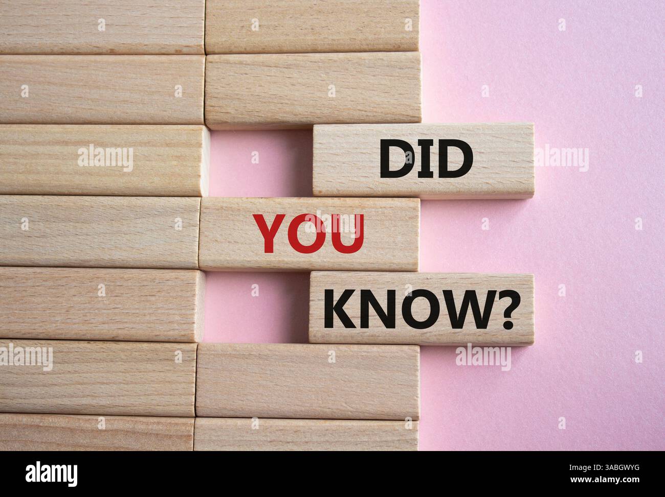 Did you know symbol. Wooden blocks with words Did you know. Beautiful ...