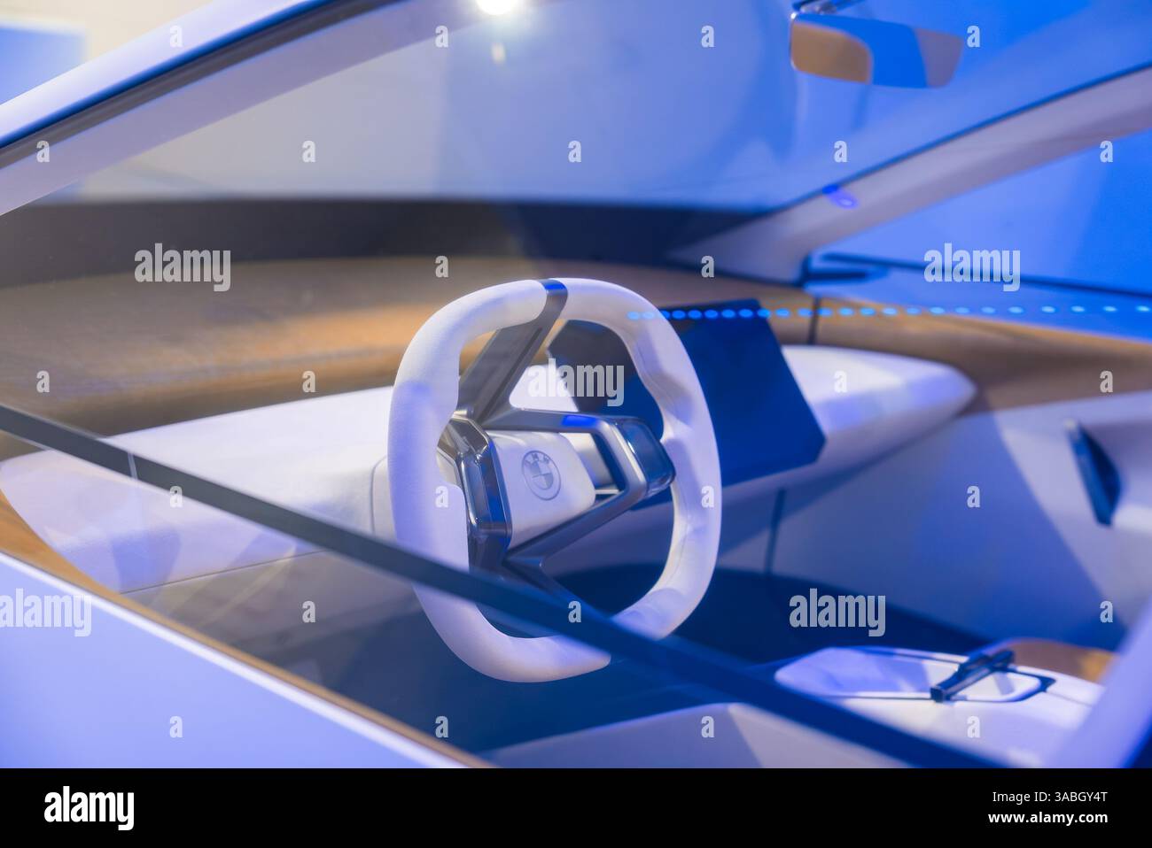 Interior of a Futuristic BMW Concept Car at BMW Museum in Munich Stock ...
