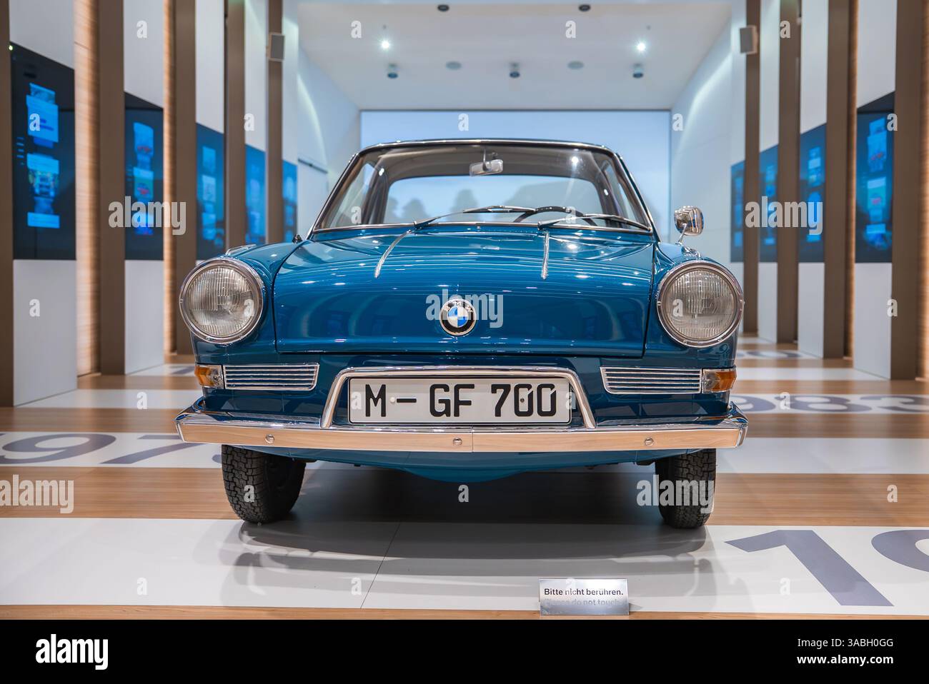 Classic Blue BMW 700 Car Displayed in BMW Museum, Munich, Germany Stock ...