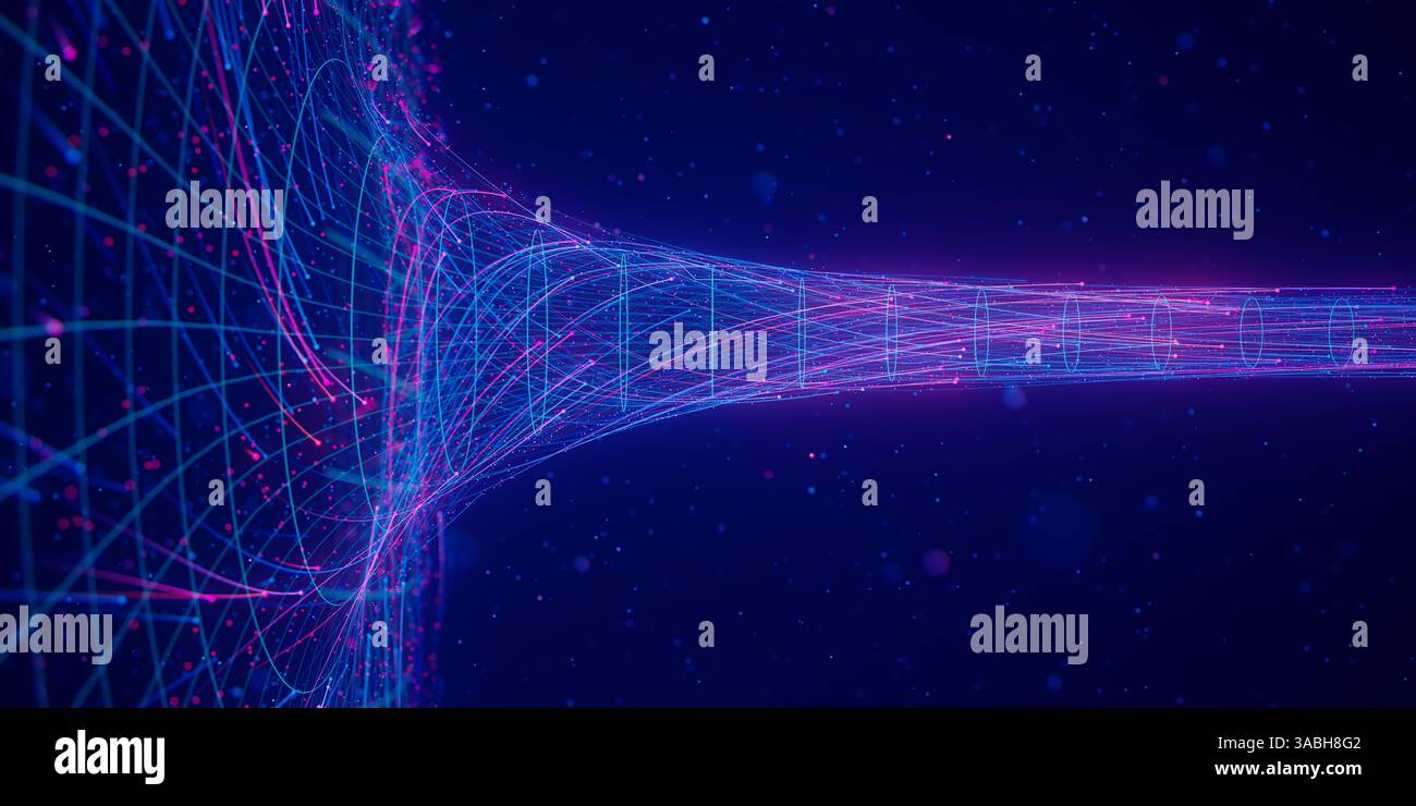 Abstract Flow Of Data In Cyber Wormhole Quantum Computing Information