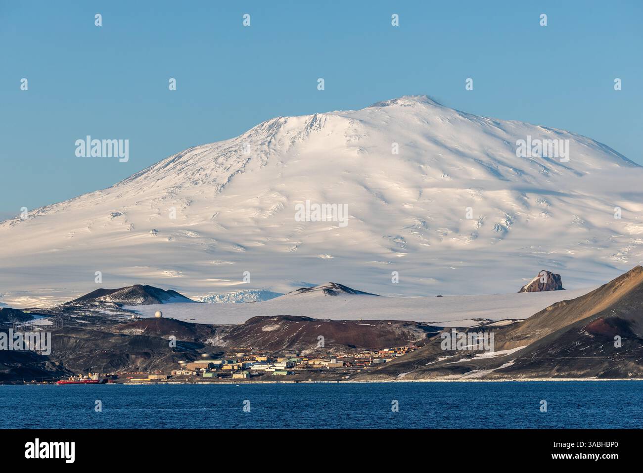 US McMurdo Station Antarctic Research Station Sitting Below Mt Erebus, Ross Island, Antarctica ...