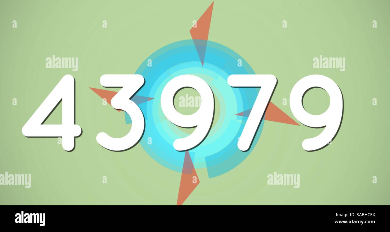 Colorful compass design with bold numbers, creating modern navigation ...