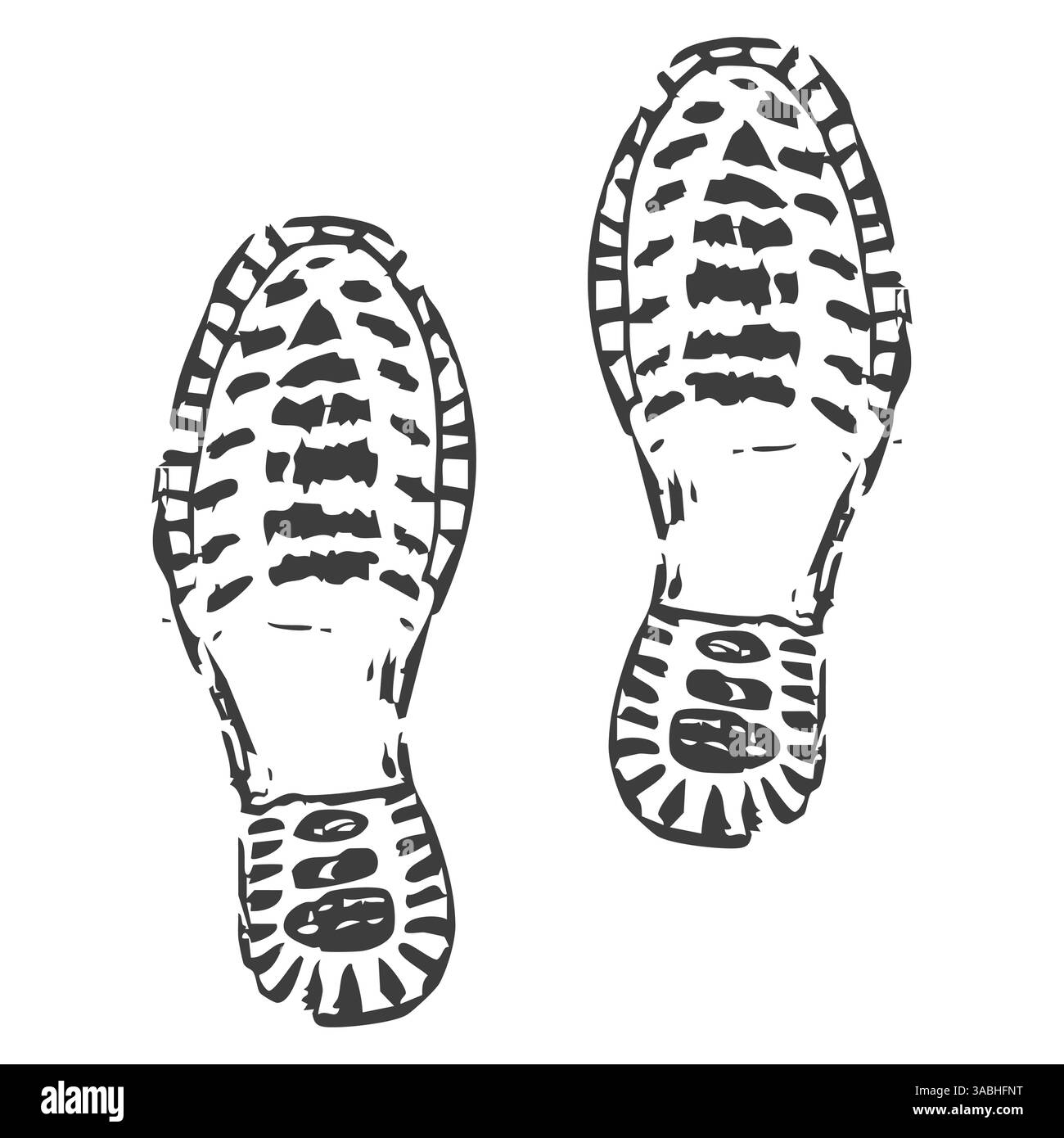 Shoe print boot, foot step silhouette mark. Boot Print textured, grunge ...