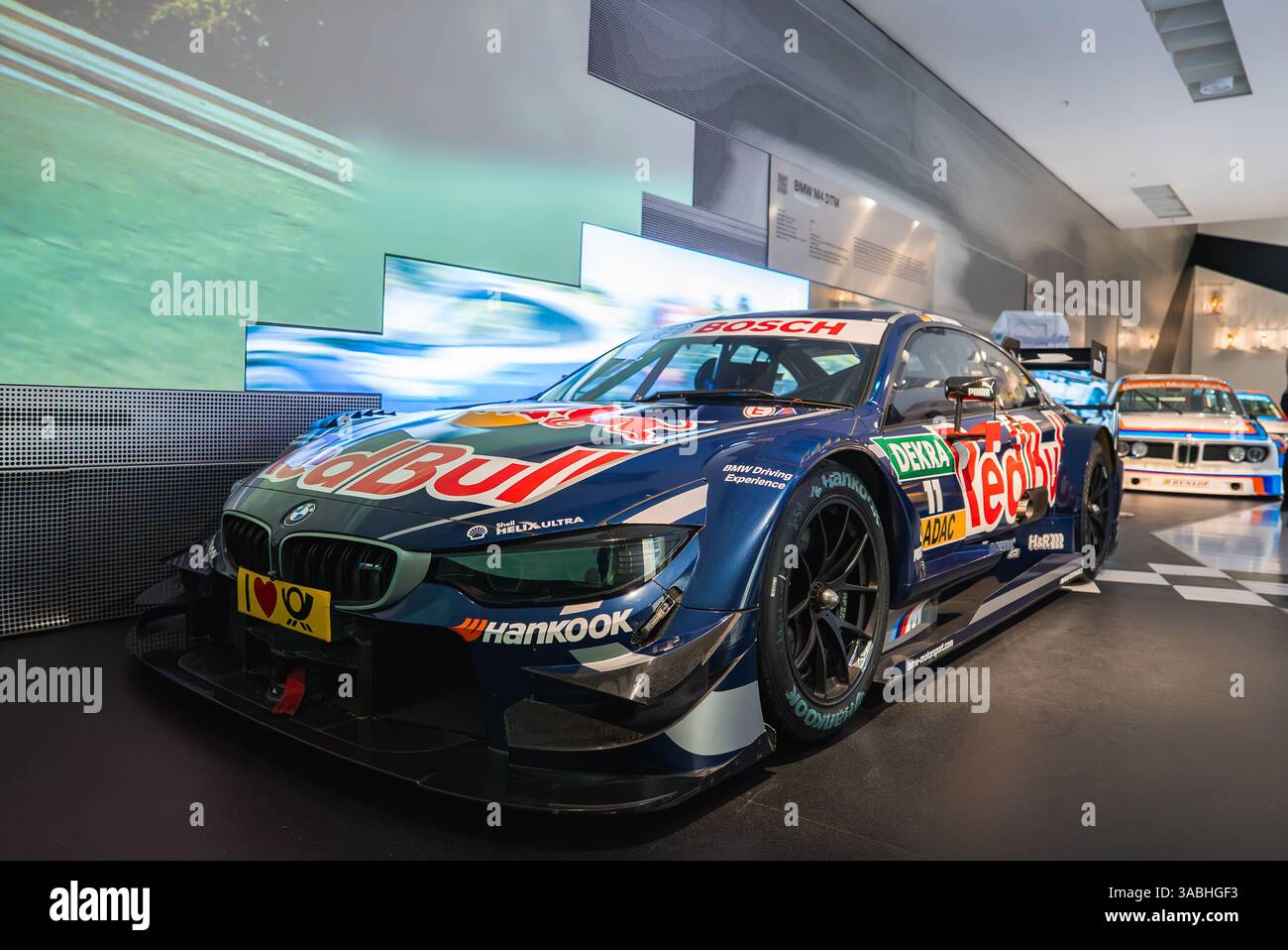 BMW Race Car with Red Bull Livery in BMW Museum, Munich, Germany Stock ...