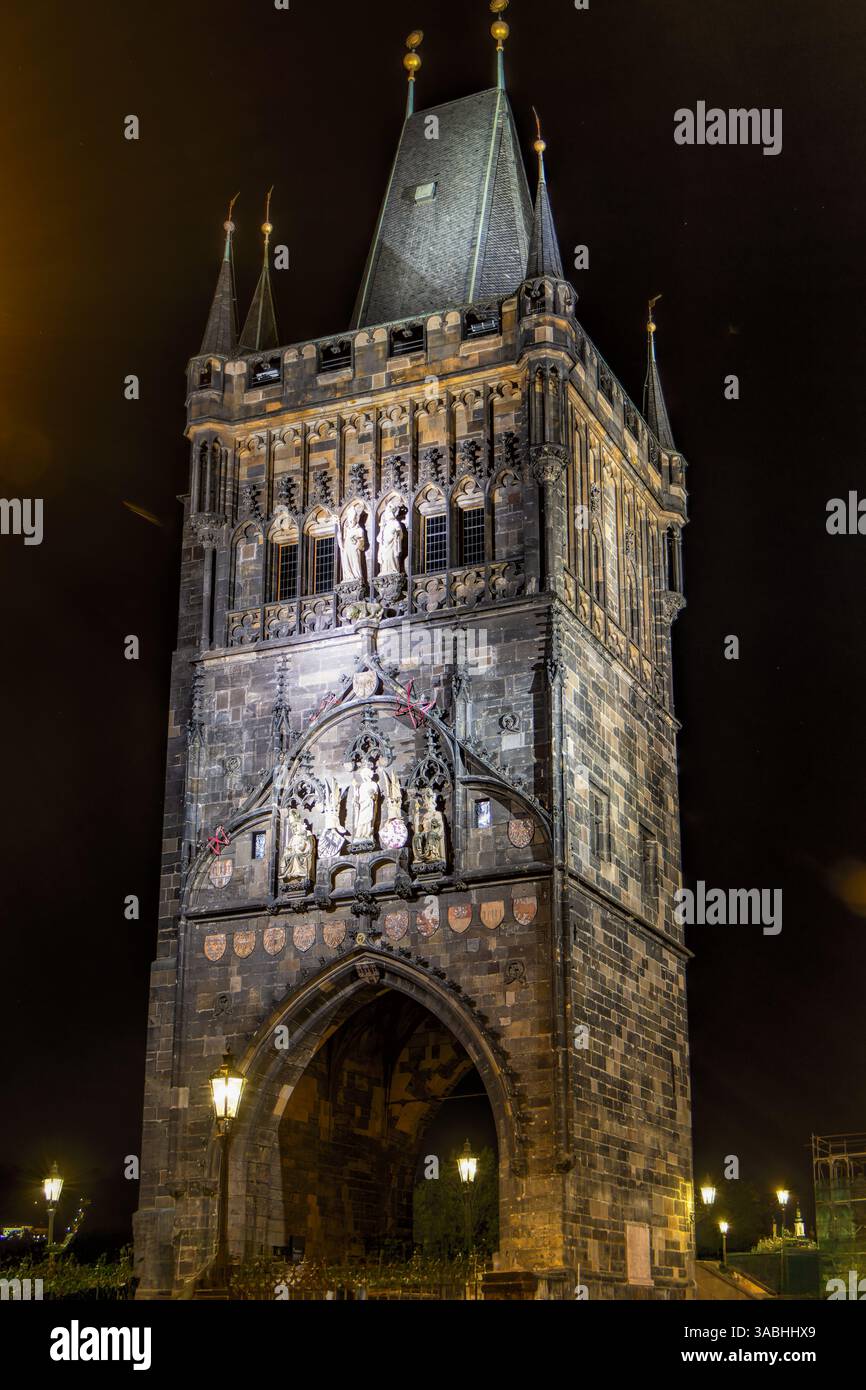 Old Town Bridge Tower at the beginning of the Charles Bridge and with ...