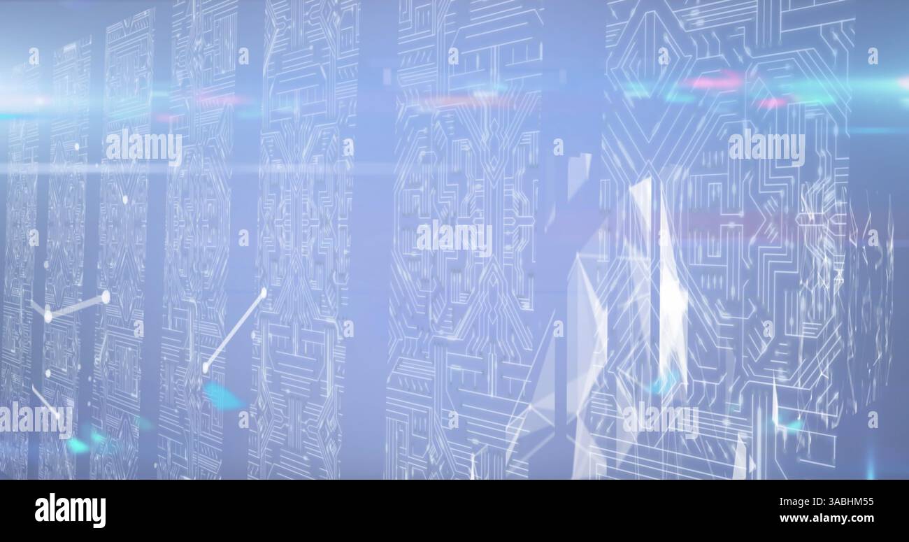 Image of network of connections on interface Stock Photo - Alamy