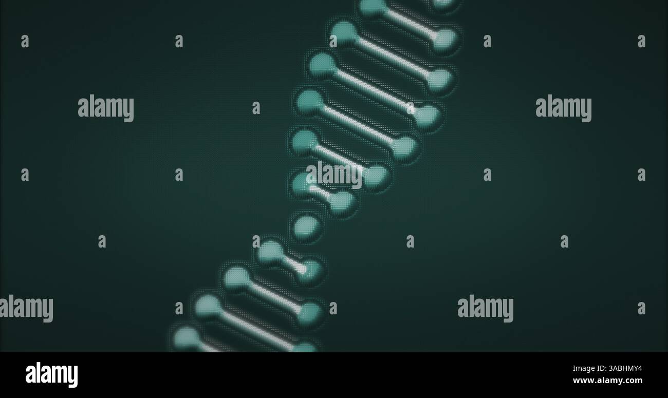 Image of dna strand on black background Stock Photo - Alamy