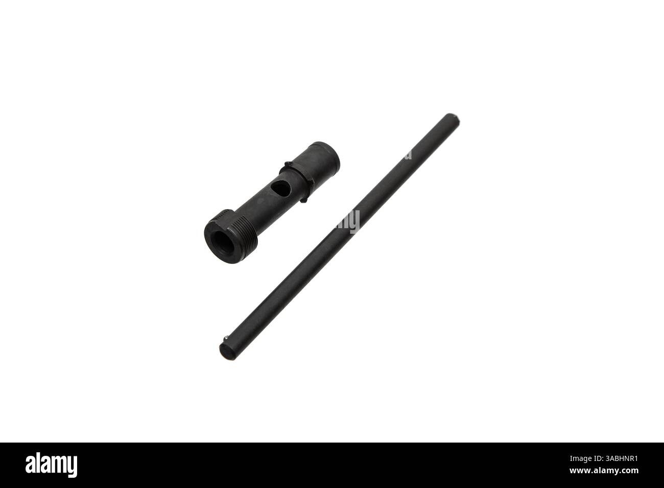 A black choke tube wrench designed for smoothbore shotgun barrels ...
