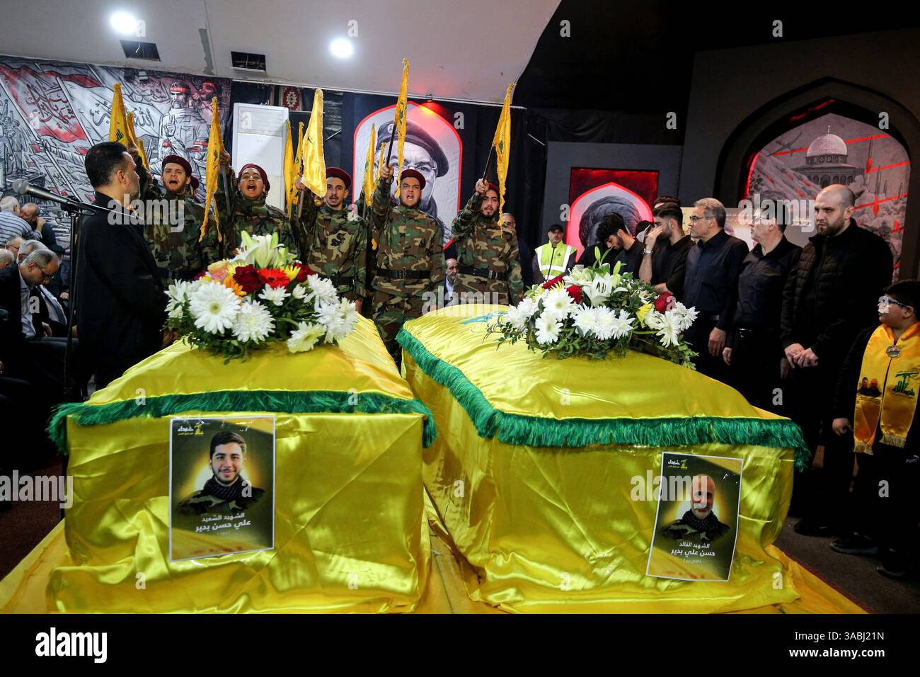 April 2, 2025, Beirut, Beirut, Lebanon: Pro-Iranian Hezbollah militants ...