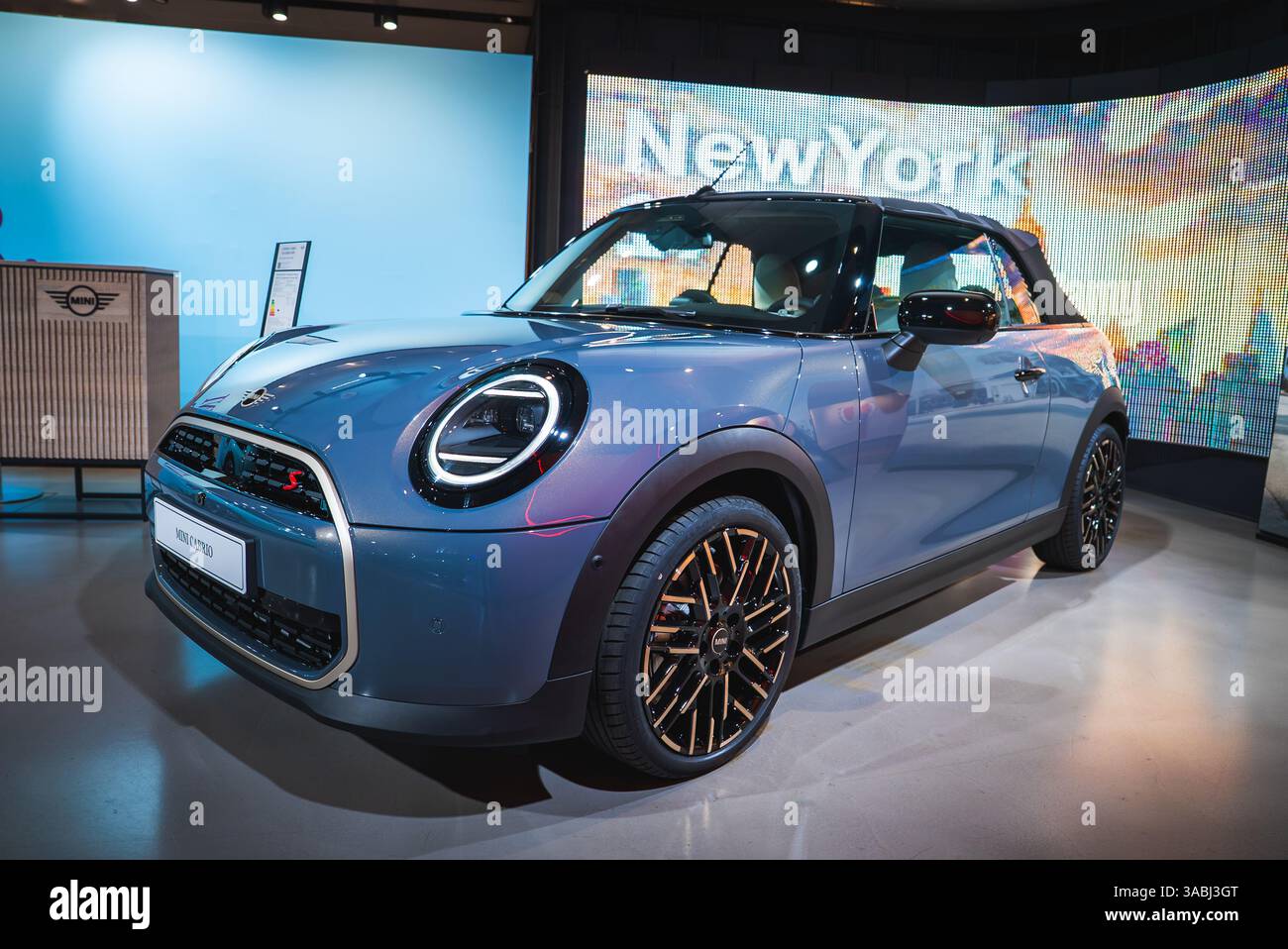 Metallic Blue Mini Cooper Convertible Displayed at BMW Museum Munich ...