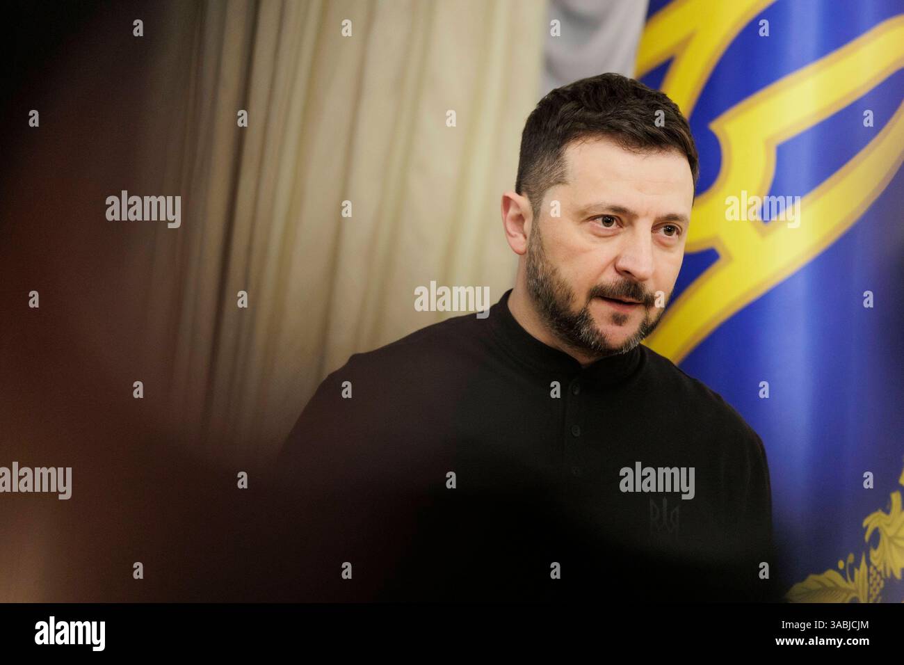 Wolodymyr Selenskyj, Praesident der Ukraine, in Kyjiw, 01.04.2025 ...
