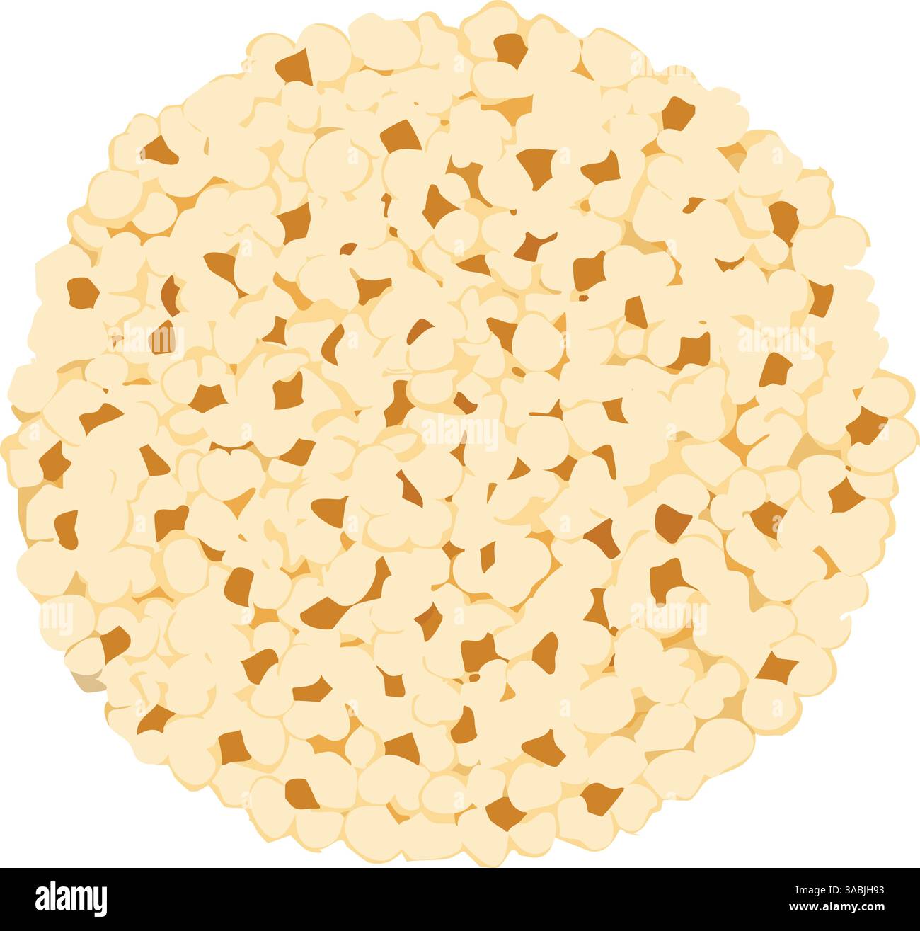 Detailed Top View of Popped Corn Kernels for Snack Concept Stock Vector ...