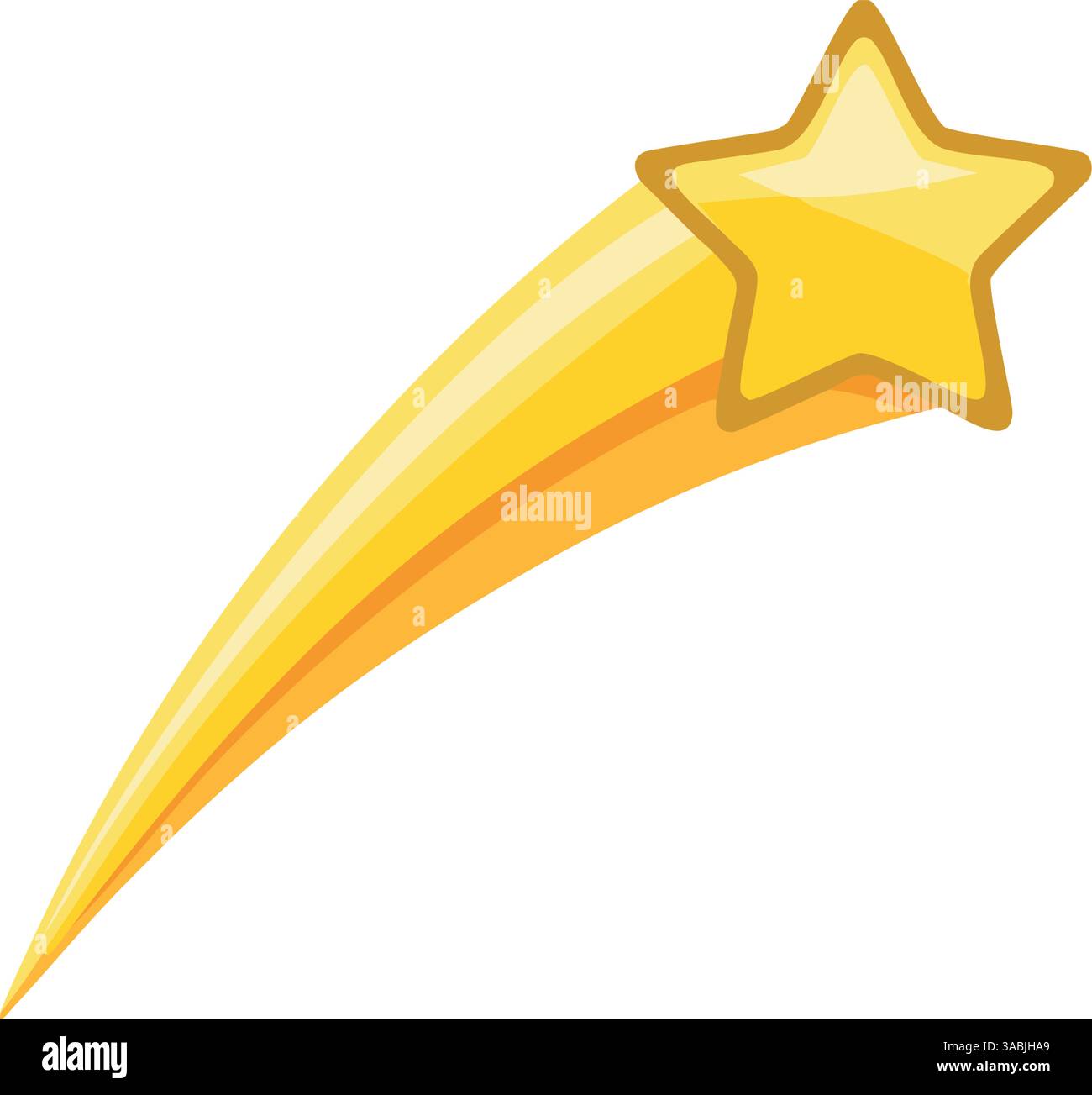 Shooting Star Icon in Yellow Stock Vector Image & Art - Alamy