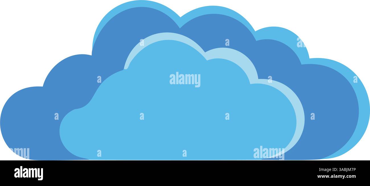 Simple blue cloud icon Stock Vector Images - Alamy