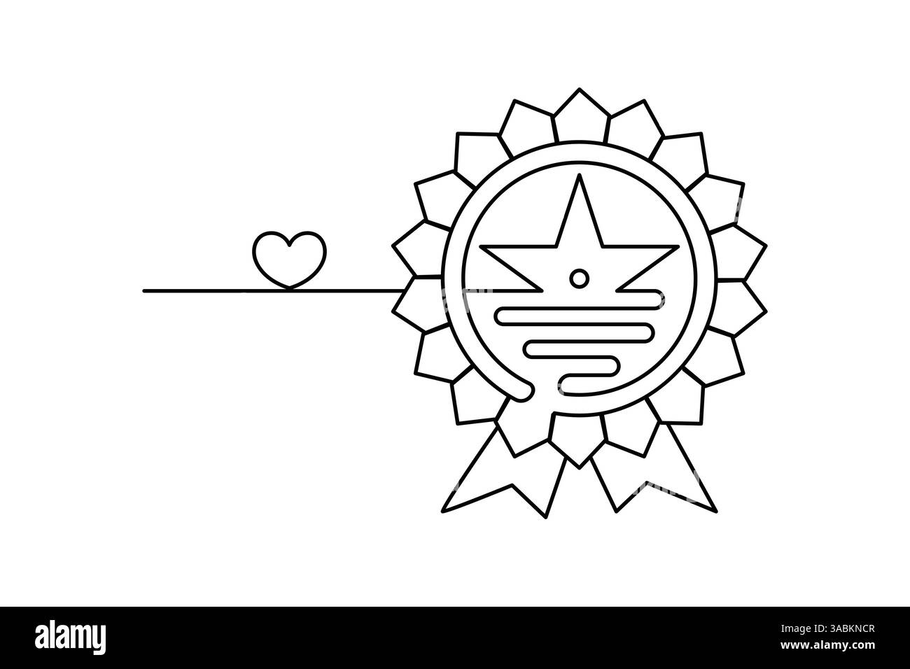 Achievement Badge icon single line art from line vector art isolated ...