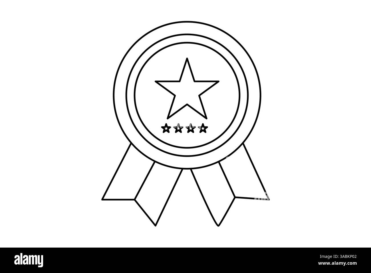 Achievement Badge icon single line art from line vector art isolated ...
