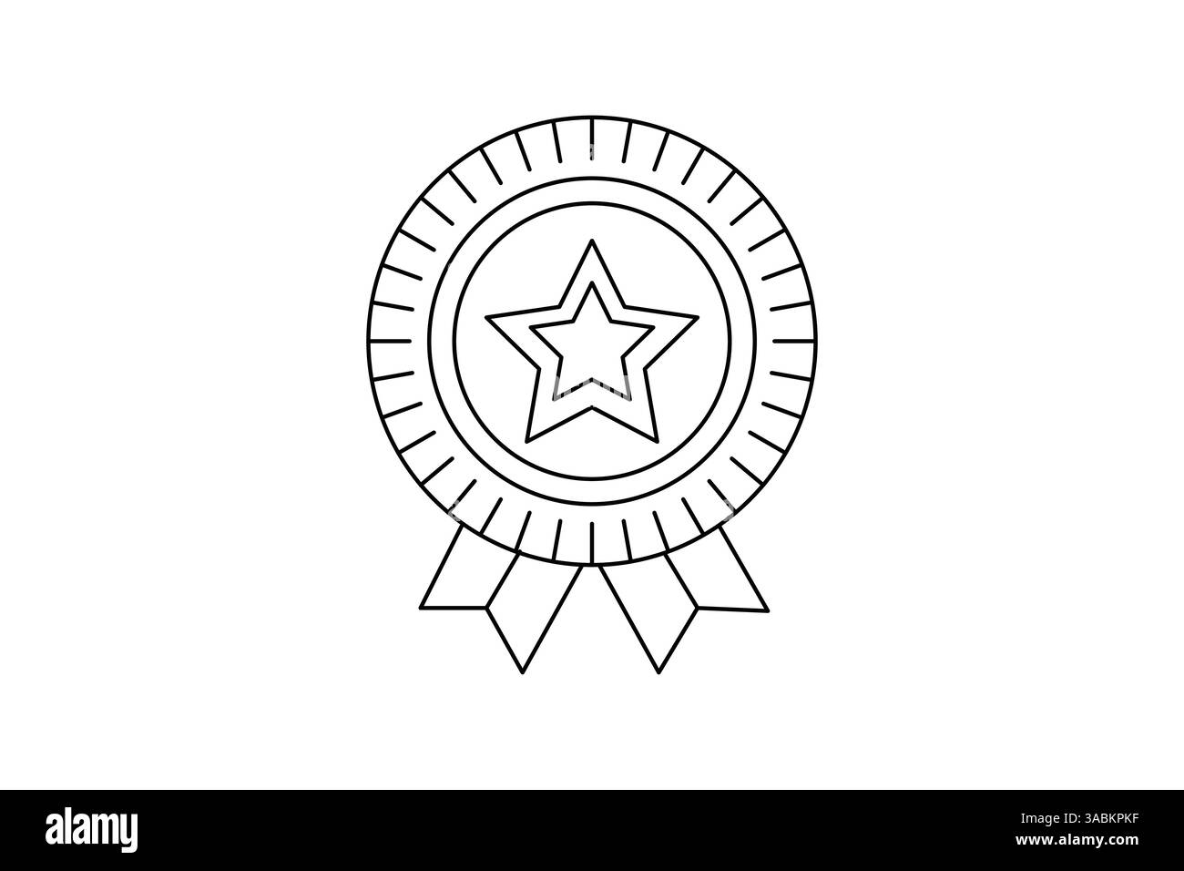 Achievement Badge icon single line art from line vector art isolated ...