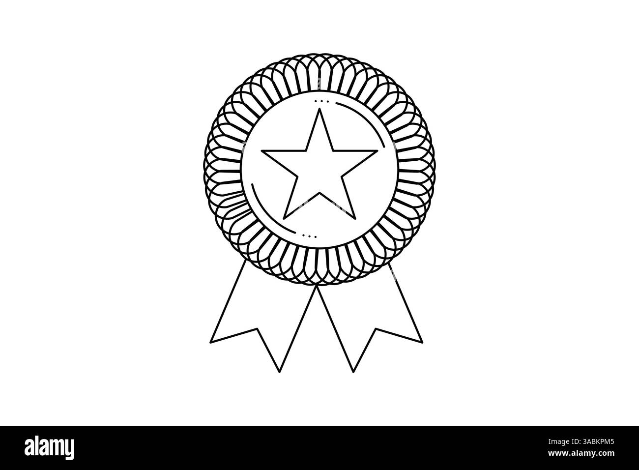 Achievement Badge icon single line art from line vector art isolated ...