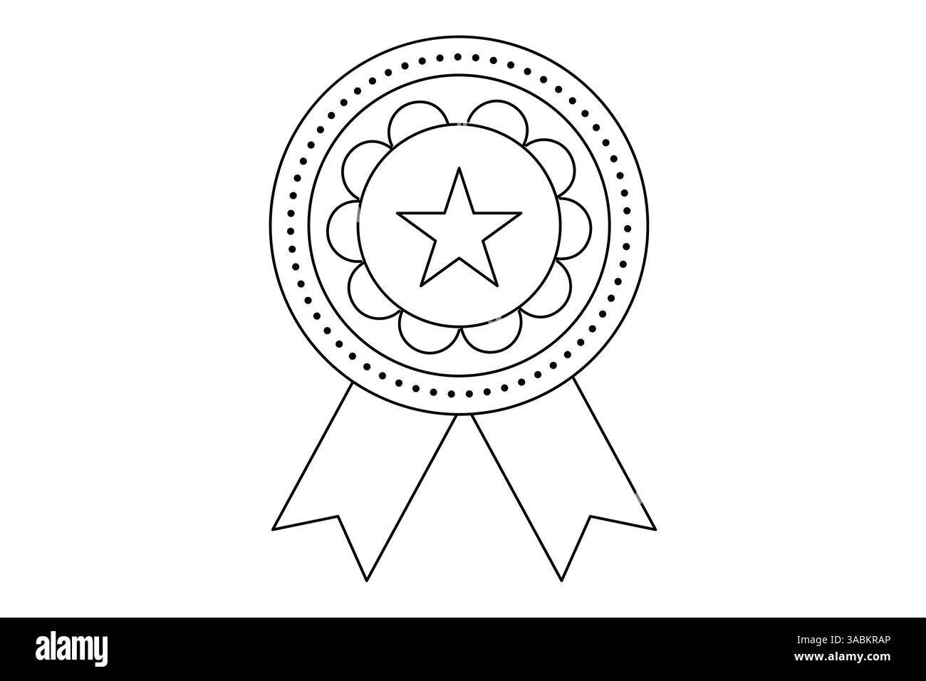Achievement Badge icon single line art from line vector art isolated ...