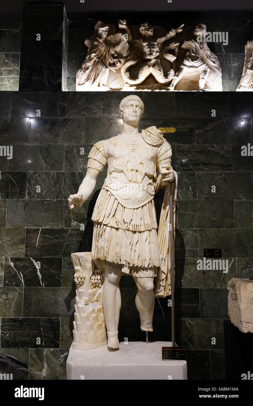 ANTALYA, TURKIYE - MARCH 23, 2025: Emperor Traian Statue in Antalya ...