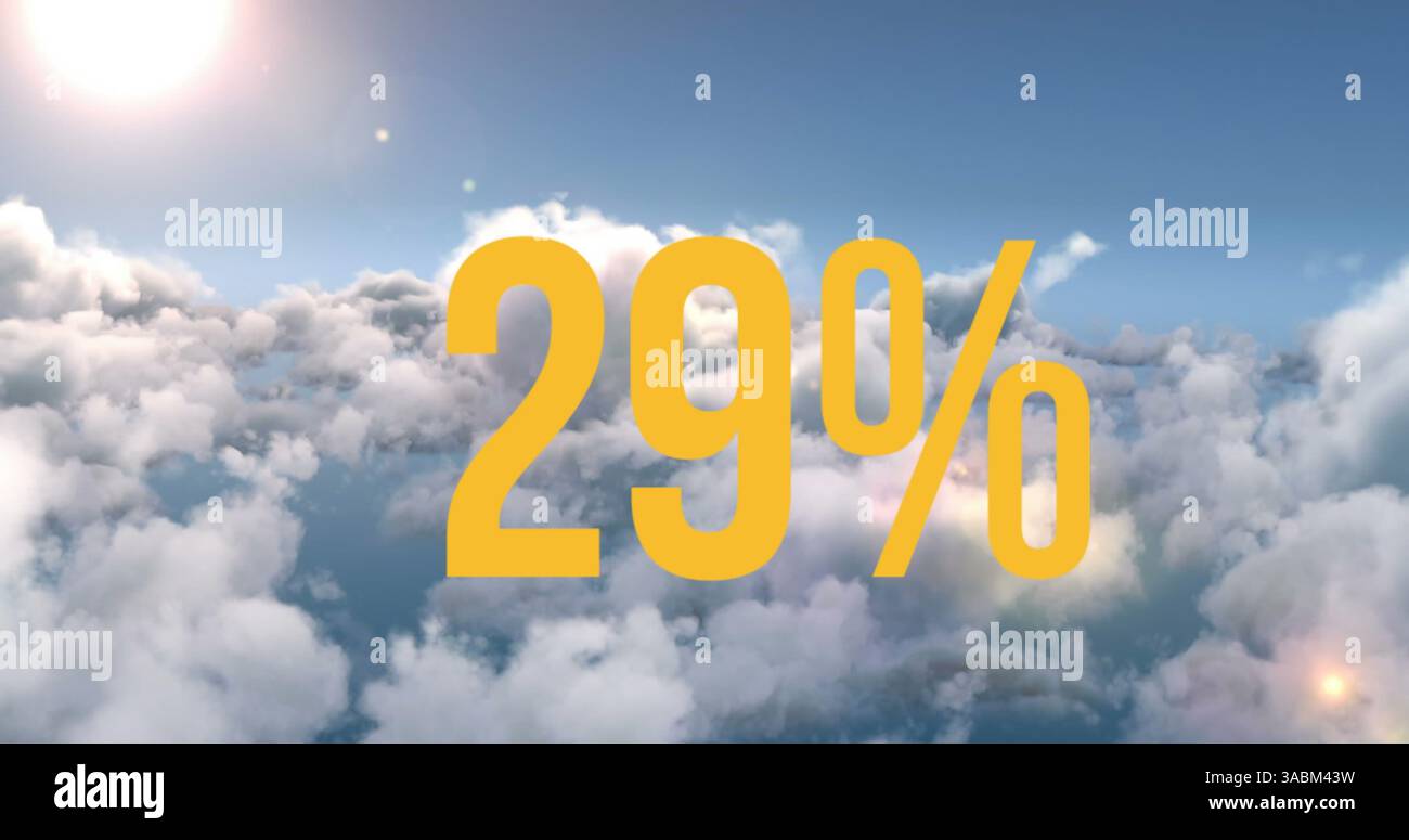 Digital image of the bold number text over a scenic sky Stock Photo - Alamy