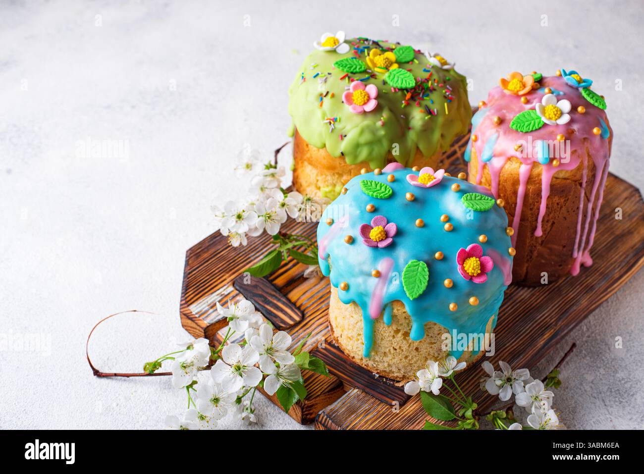 Traditional Easter cake with topping Stock Photo - Alamy