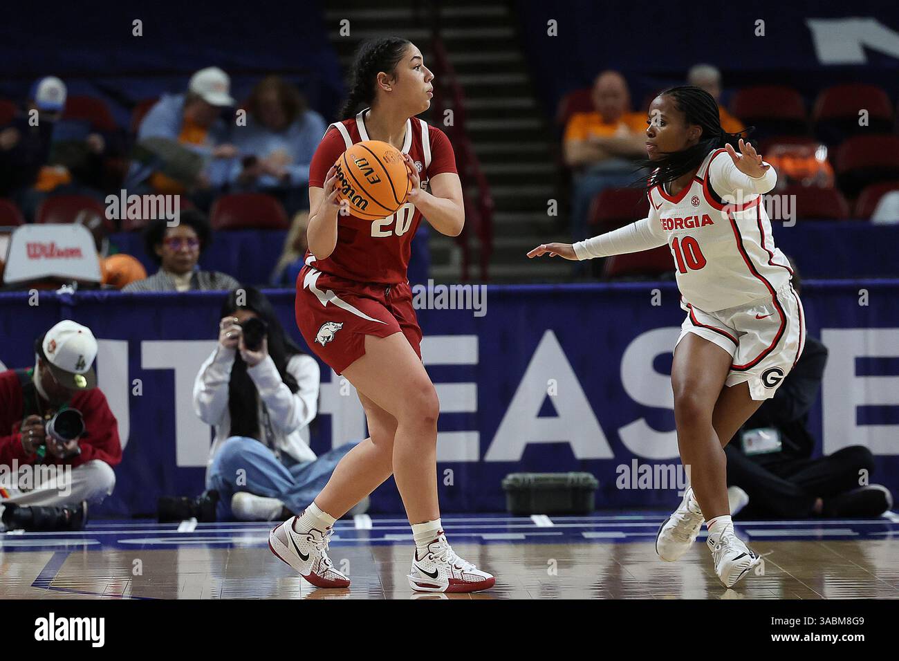 GREENVILLE, SC - MARCH 05: Arkansas Razorbacks guard Karley Johnson (20 ...