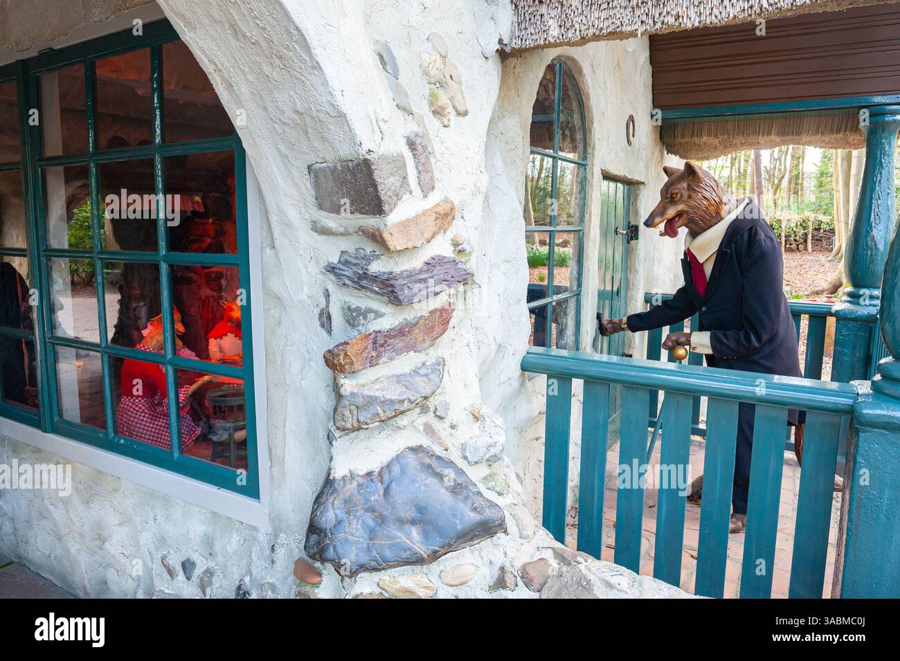 Wolf is at the door in the fairy tale of The Wolf and the Seven Kids in ...