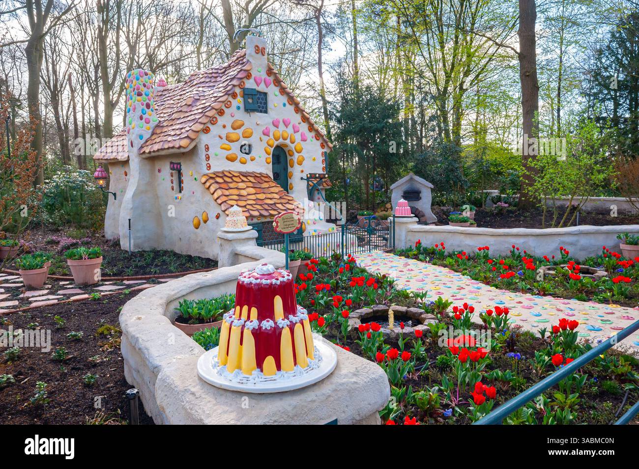 Gingerbread house in the fairy tale of Hansel and Gretel in fairytale ...