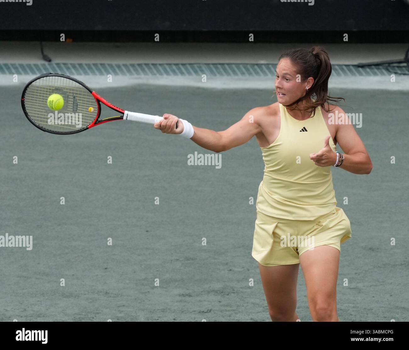 April 2, 2025: Daria Kasatkina (RUS) defeated Lauren Davis (USA) 6-1, 6 ...