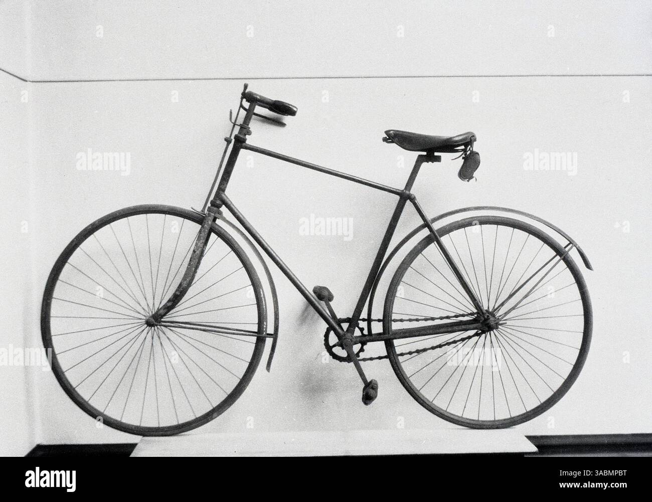 1960s, historical, display of an old pedal bicycle made circa 1910 ...