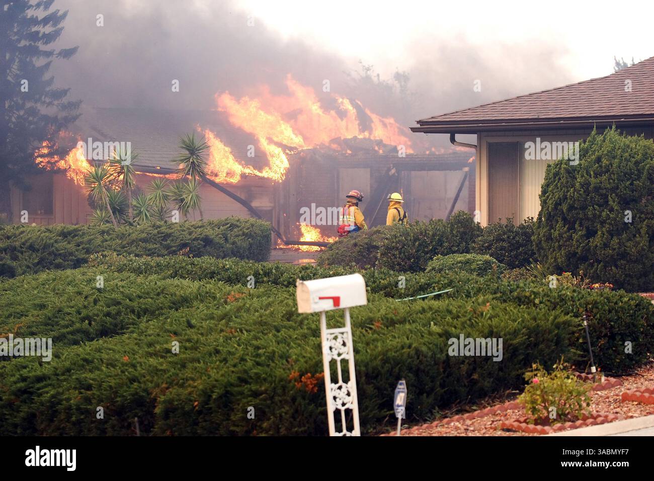 Firefighters from Lincoln California which is a suburb of Sacramento ...