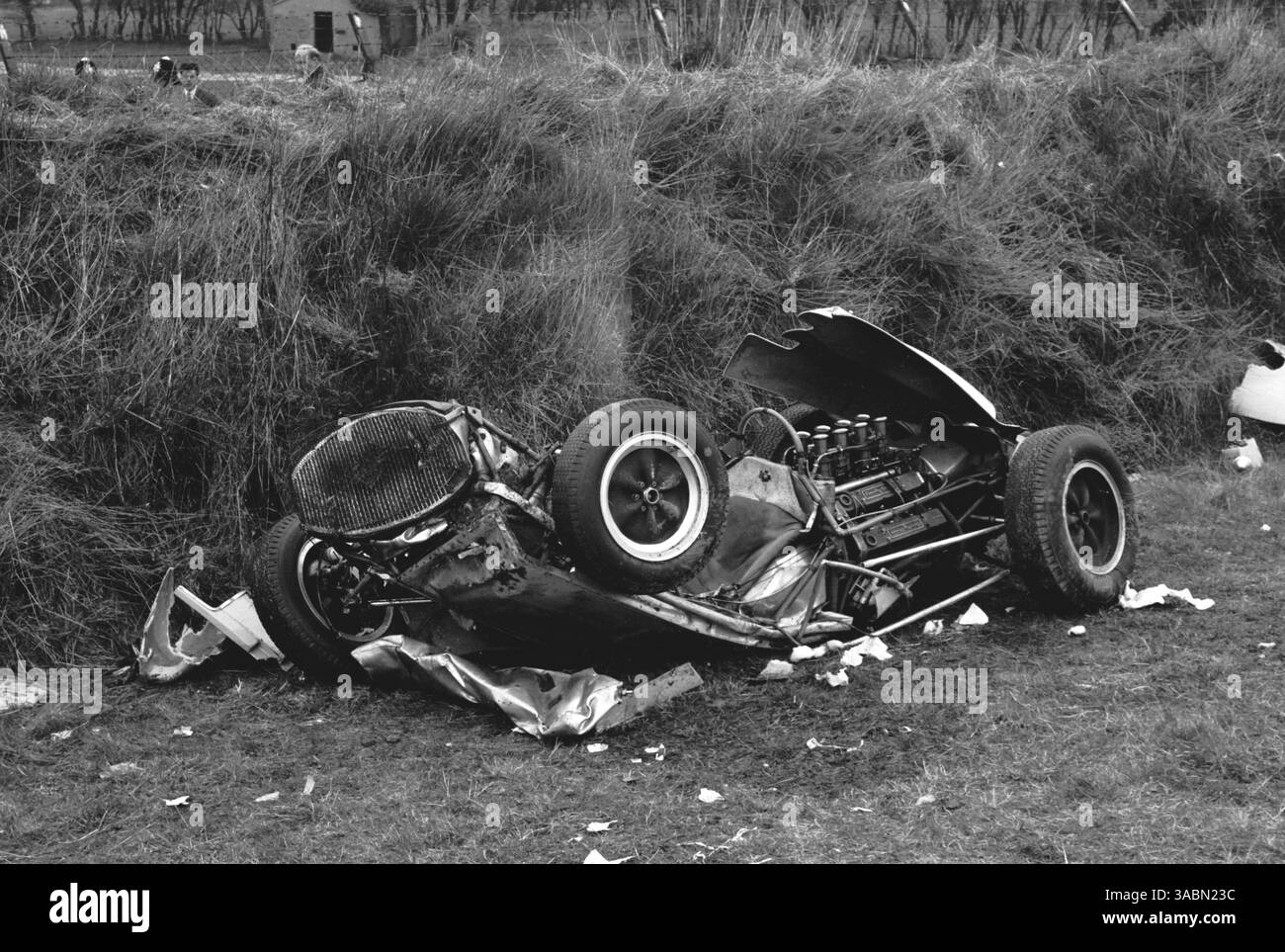 Remains of the Lotus 18 Climax driven by Stirling Moss (GBR), the ...