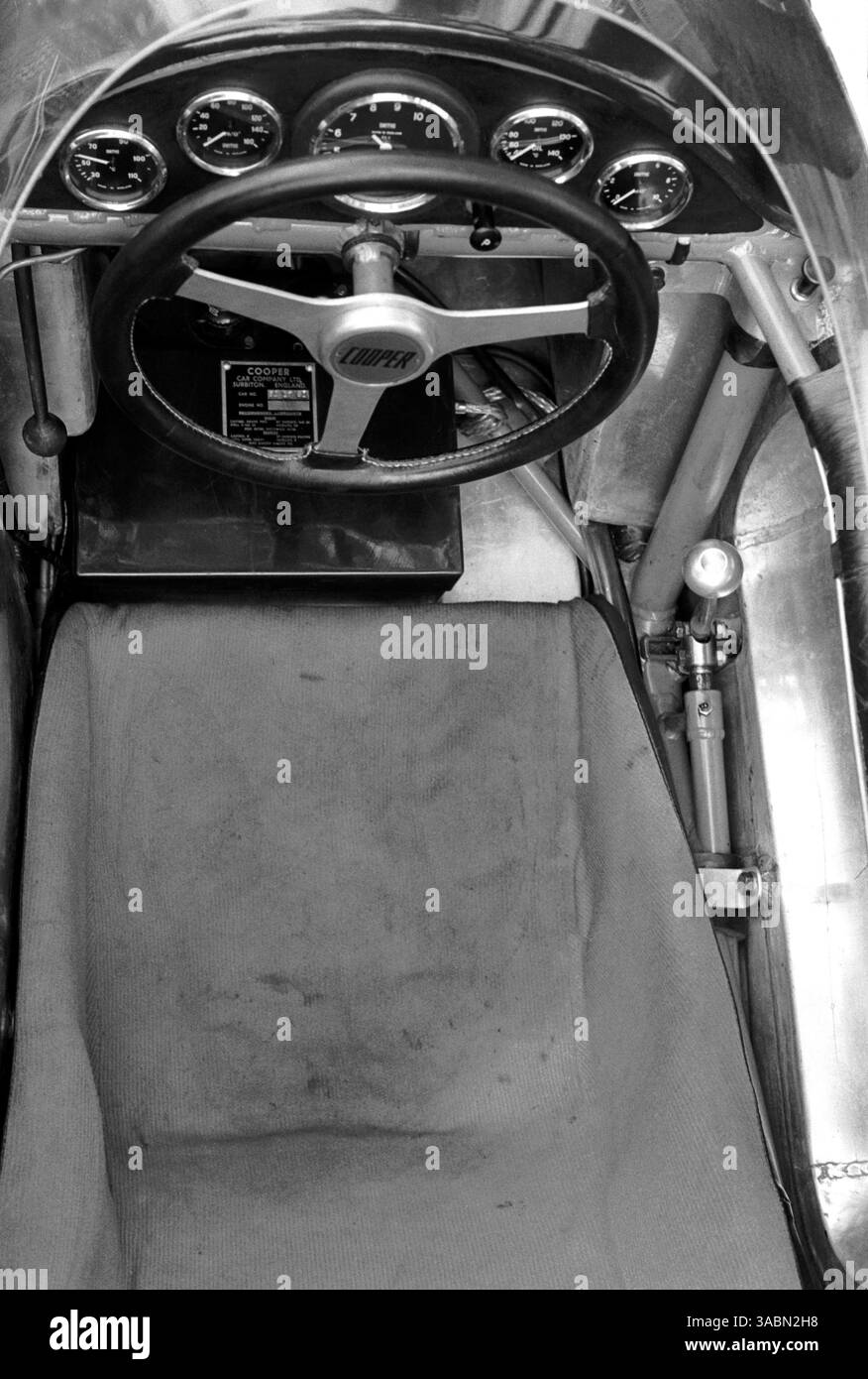 The Cooper T60 Cockpit of race winner Bruce McLaren (NZL)...Monaco ...