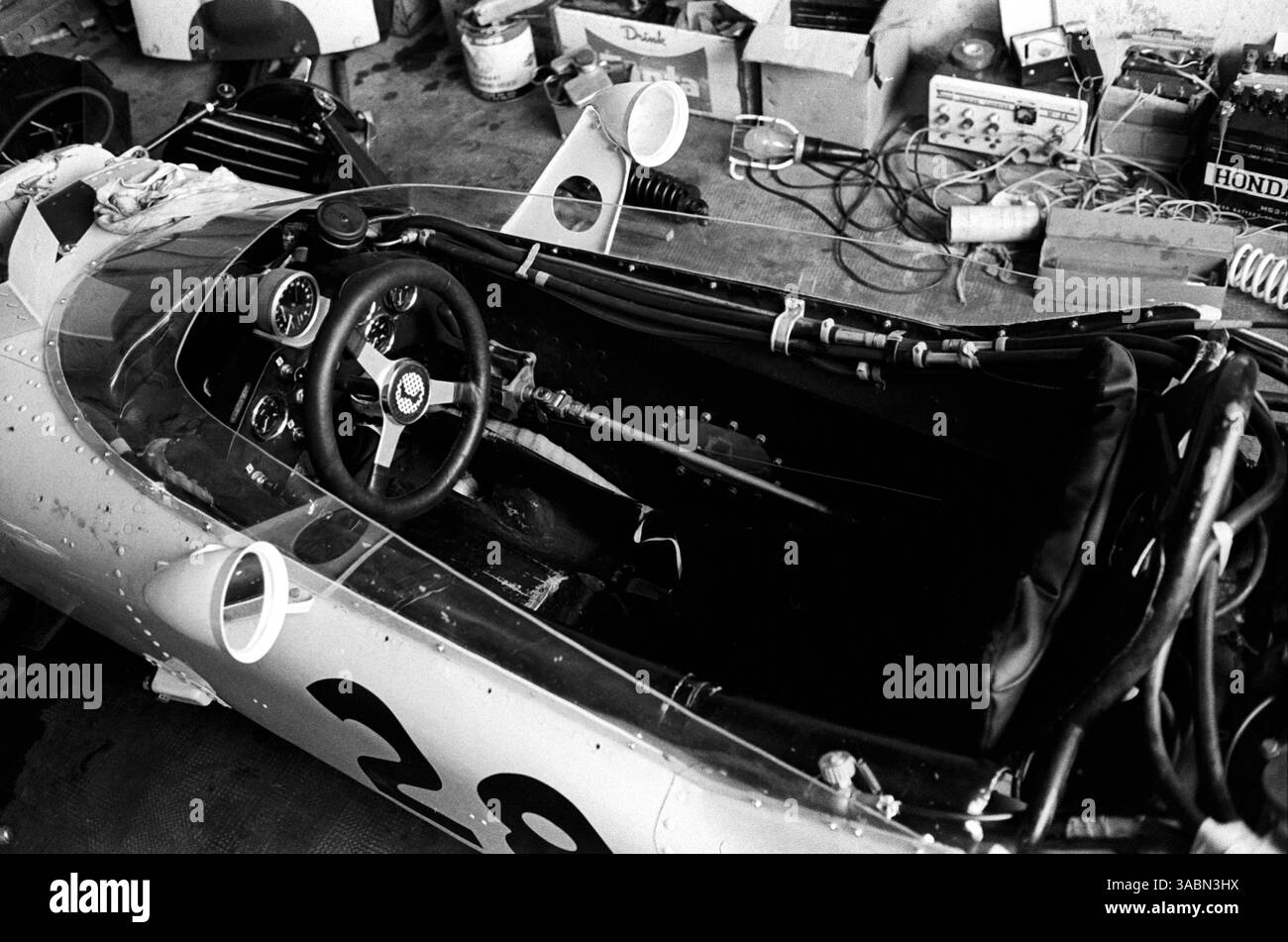 The cockpit of the Honda RA271, piloted by Ronnie Bucknum (USA ...