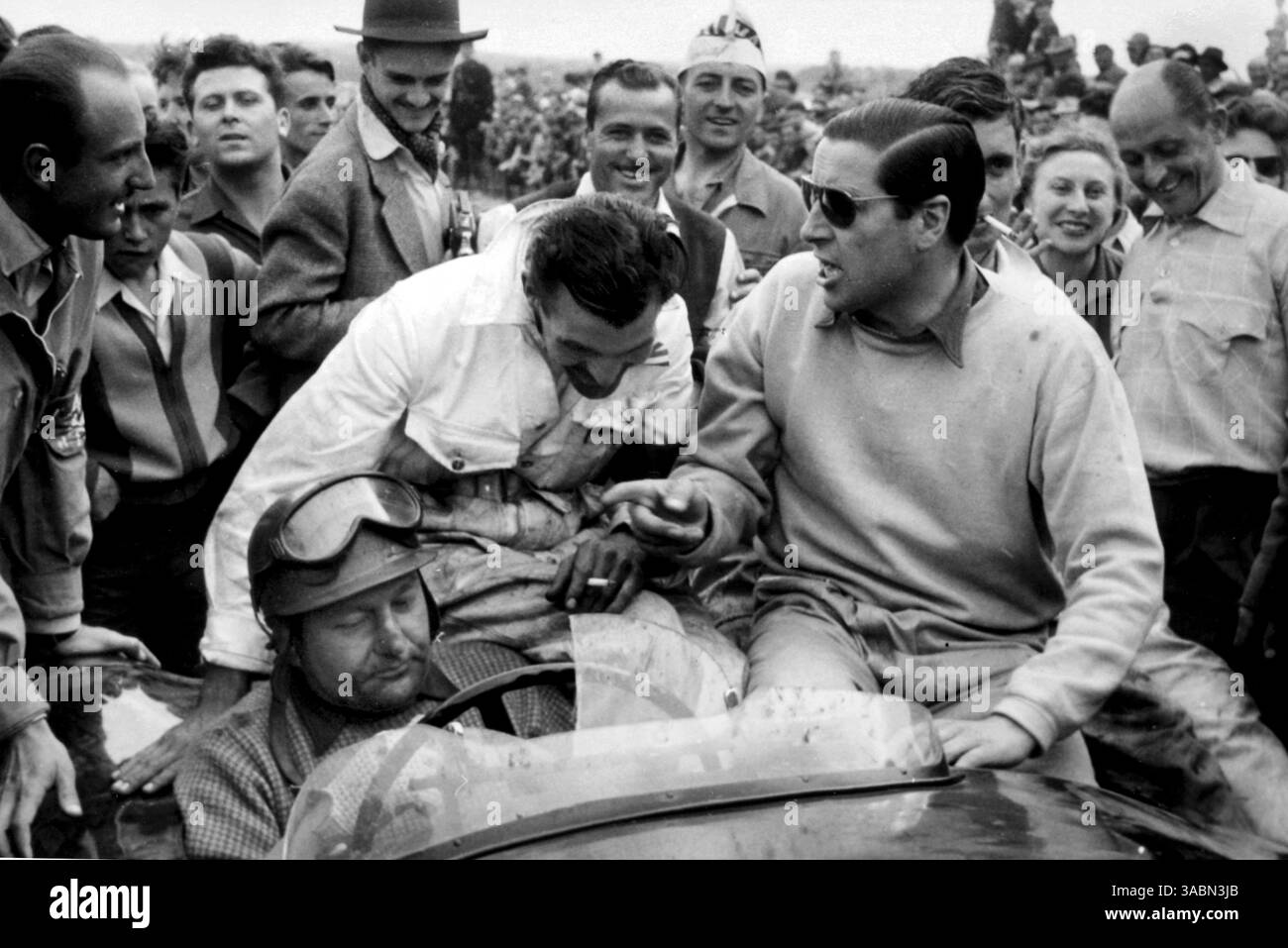 Winners, Duncan Hamilton (GBR) and Tony Rolt (GBR) Jaguar C-Type won ...