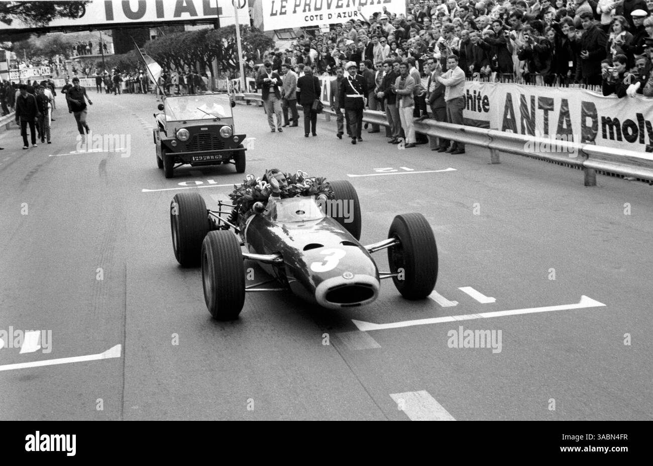 Monaco GP 30 May 1965 ..Winner Graham Hill BRM P261 wins for the third ...