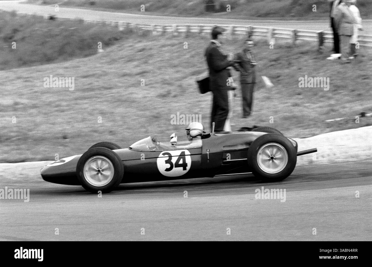 Jim Clark (GBR) Lotus 21 finished twelfth...Belgian Grand Prix, Spa ...