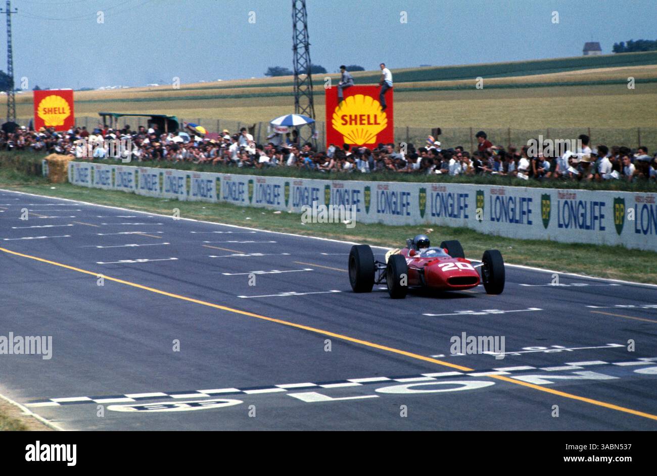 Lorenzo Bandini (ITA) Ferrari 312, DNF...French Grand Prix, Riems ...