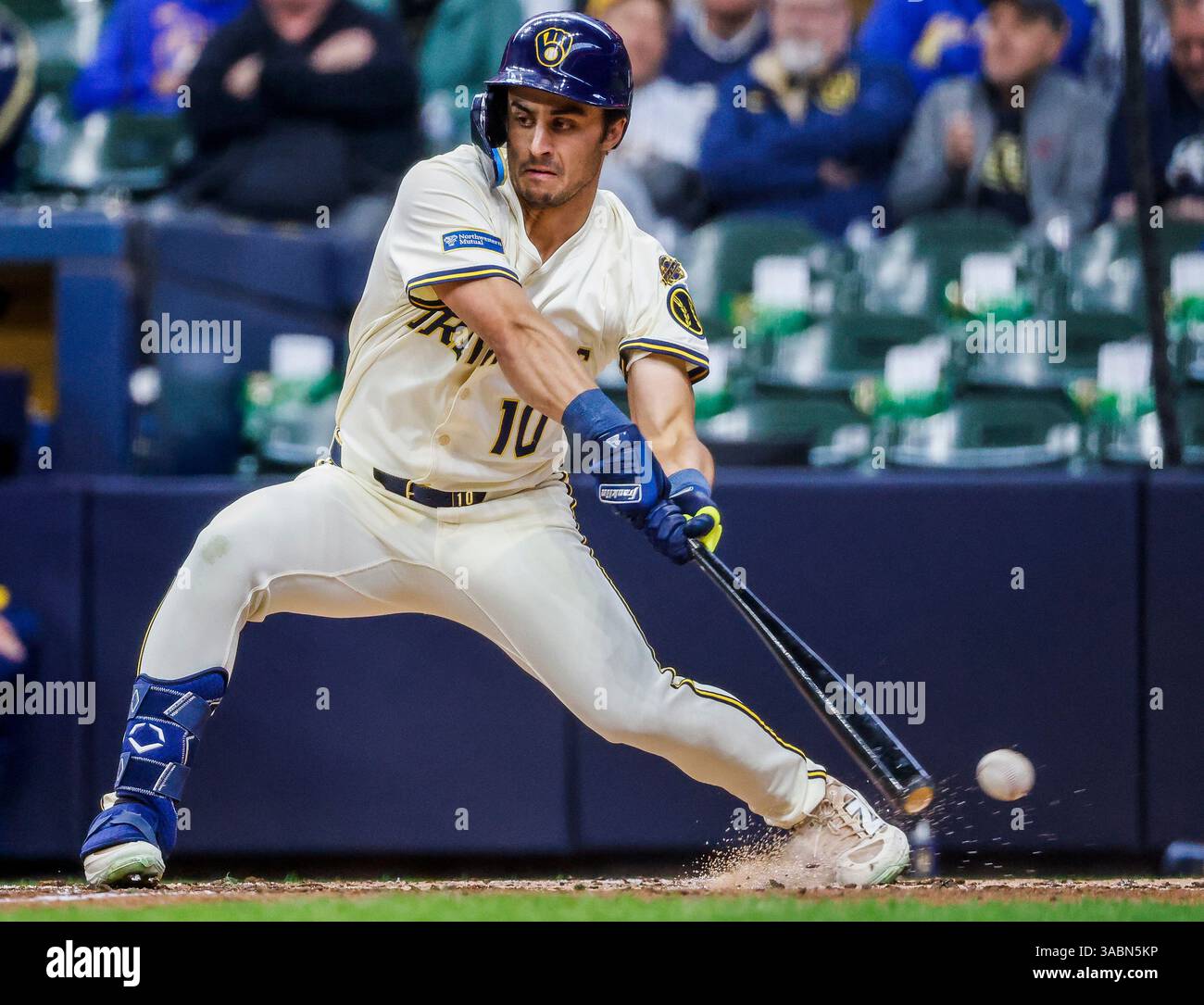 Milwaukee, United States. 02nd Apr, 2025. Milwaukee Brewers outfielder ...